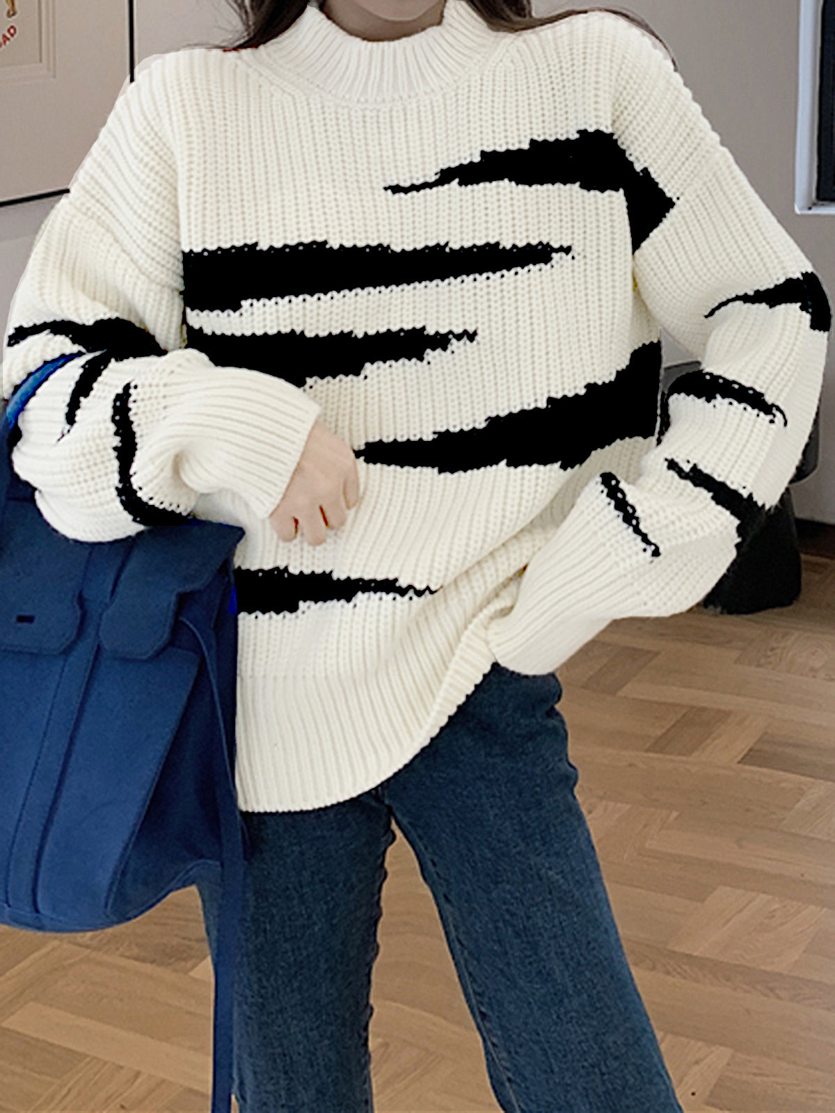 Mountains In Clouds Oversized Sweater | COMMENSE